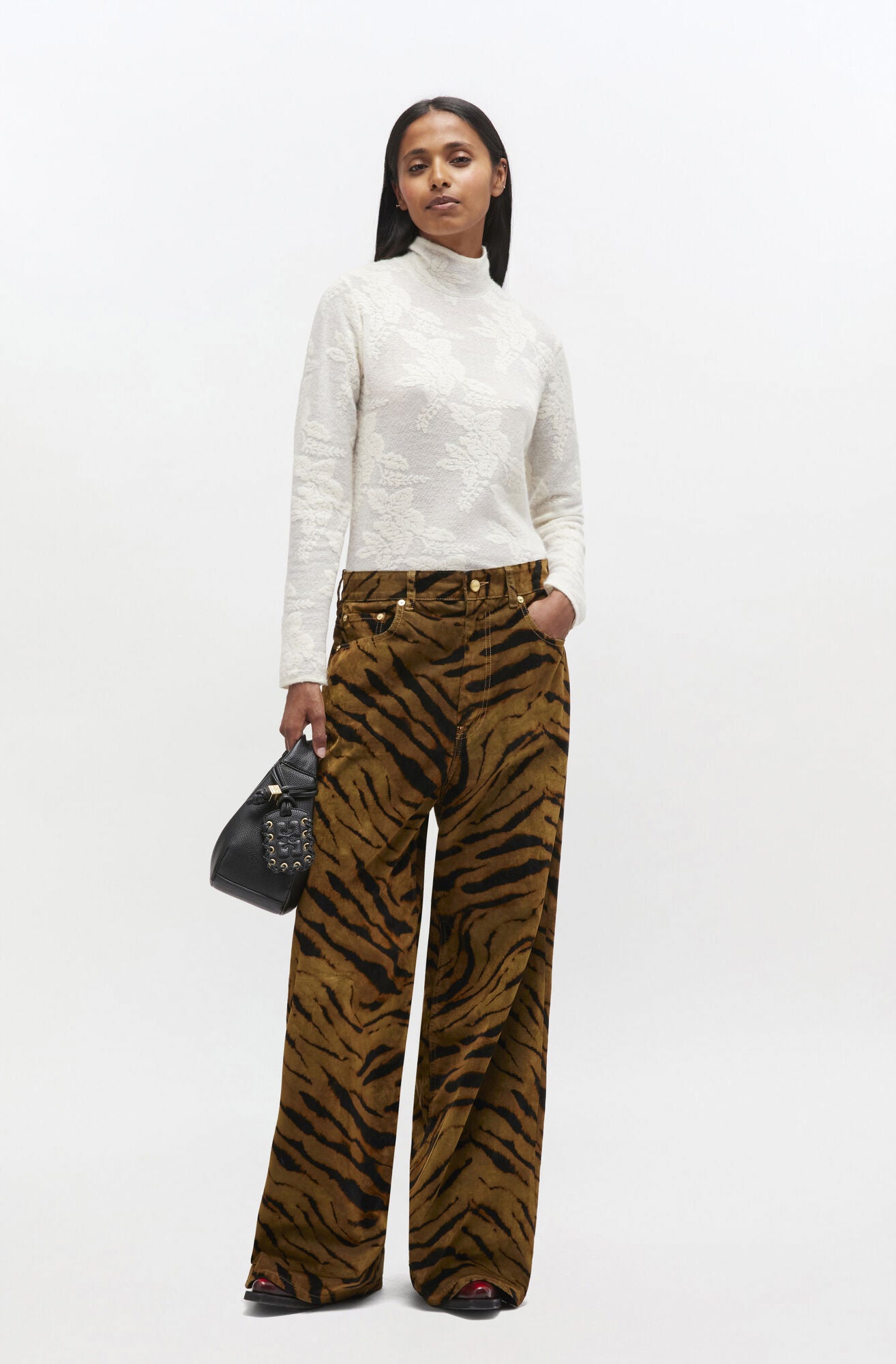 Printed Flock Denim Baggy Jeans – Andrá Reykjavík